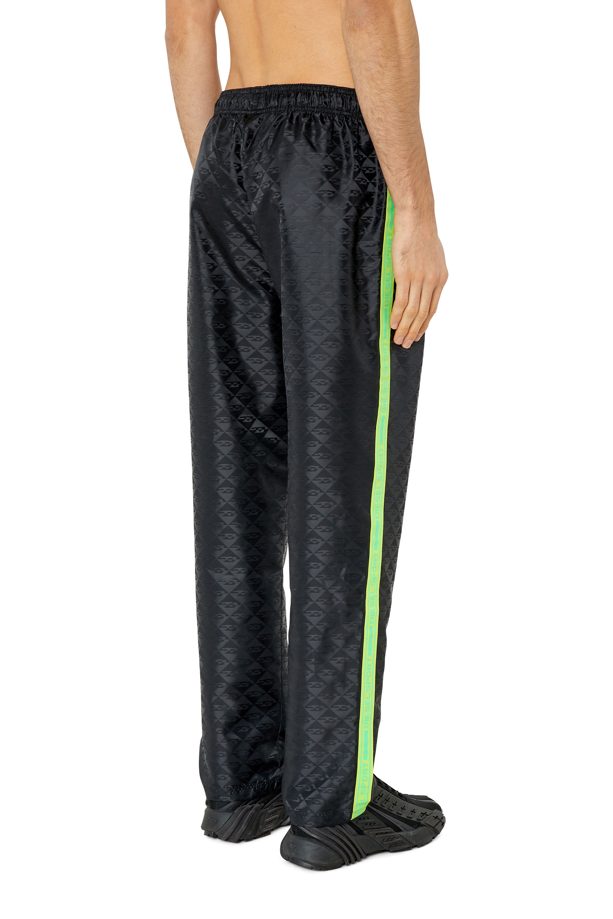 AMWB-CREED-HT26 Man: Sweat pants in monogram satin | Diesel AMWB-CREED-HT26 Man: Sweat pants in monogram satin | Diesel